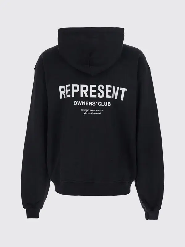 REPRESENT Zip Up Hoodie - Black