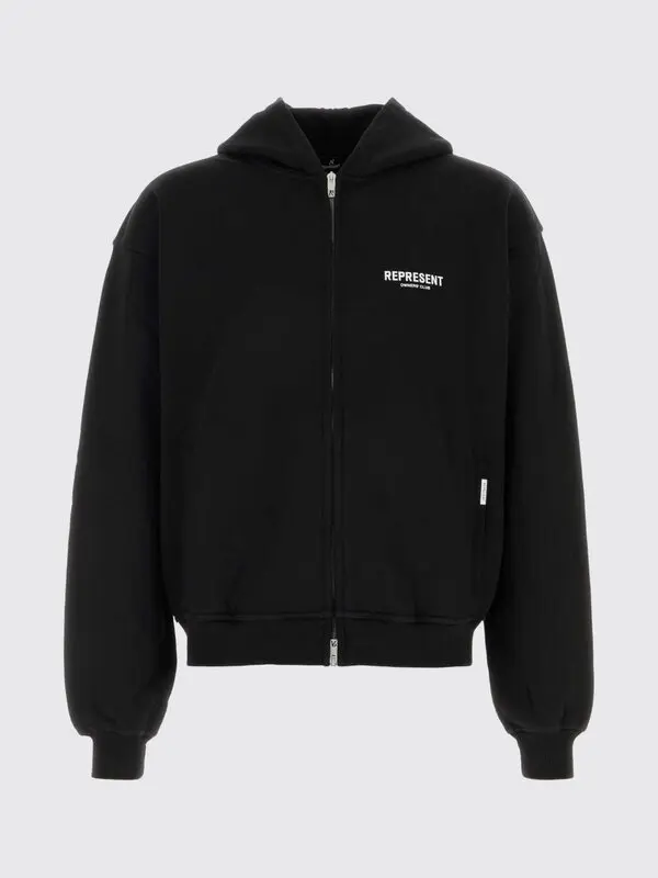 REPRESENT Zip Up Hoodie - Black