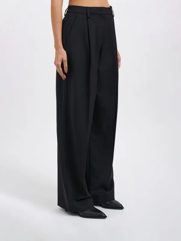THELATEST Tailored Wide Leg Pants - Black