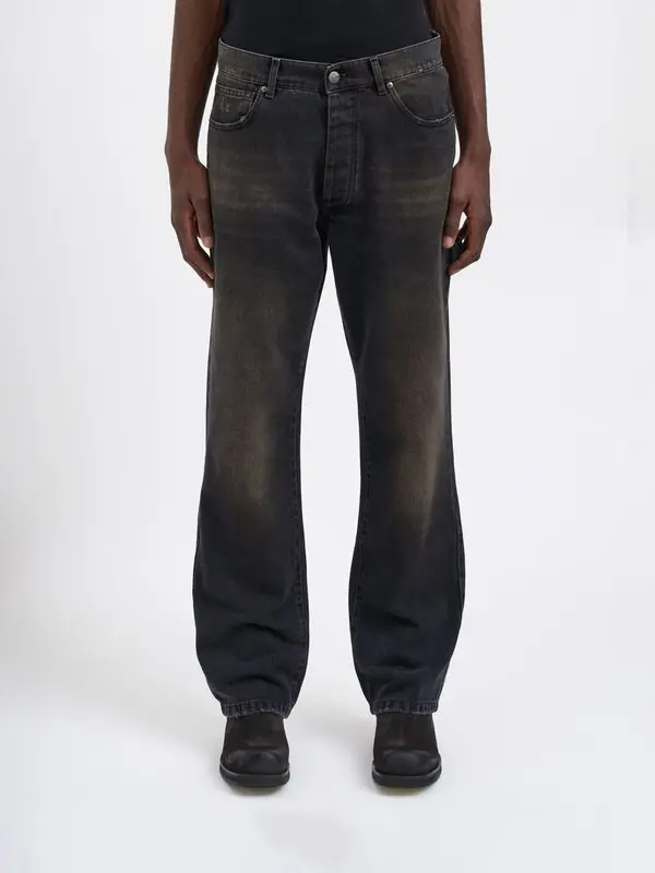 PAURA Distressed Wash Jeans