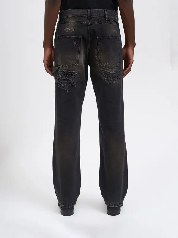 PAURA Distressed Wash Jeans