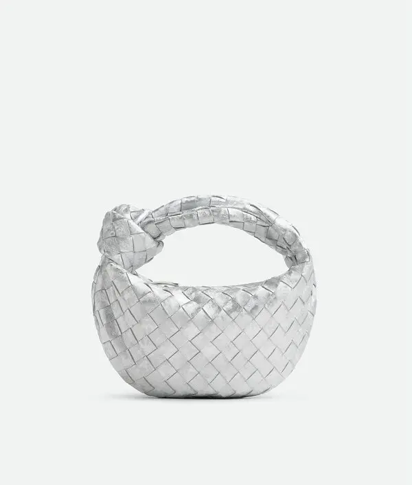 Bottega Veneta Mini Jodie Top Handle Bag - Silver
