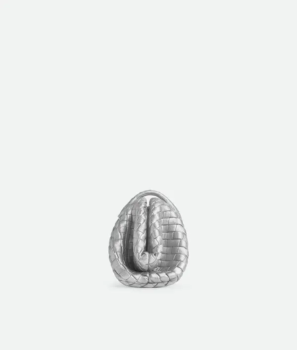 Bottega Veneta Small Lauren 1980 Clutch - Silver