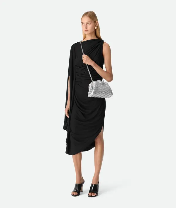 Bottega Veneta Small Lauren 1980 Clutch - Silver