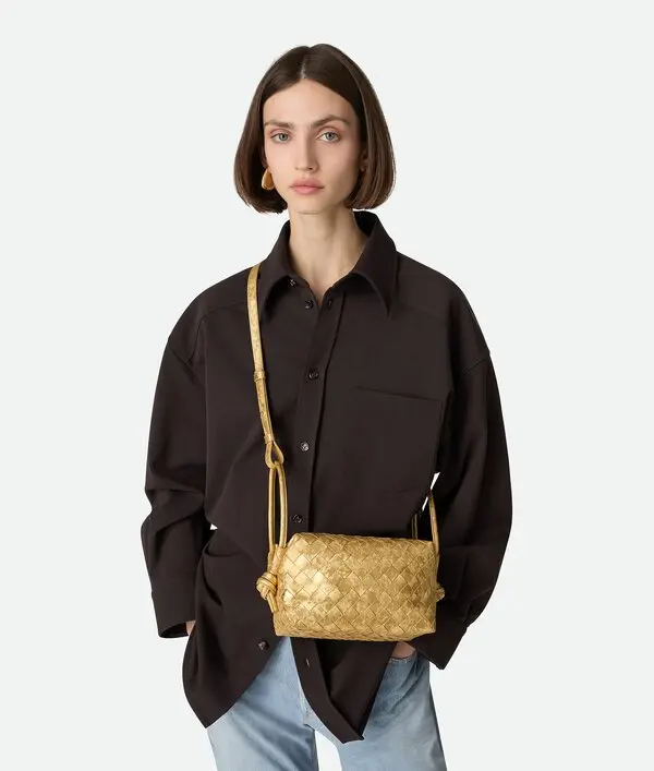 Bottega Veneta Loop Top Handle Cross-body Bag - Gold