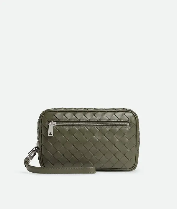Bottega Veneta Intrecciato Small Pouch With Wristlet - Crocodile