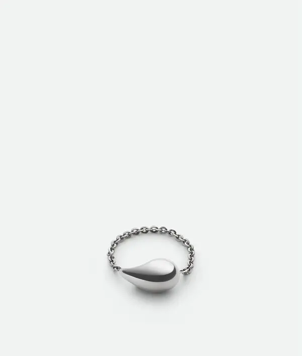 BOTTEGA  VENETA Drop Chain Ring - Silver