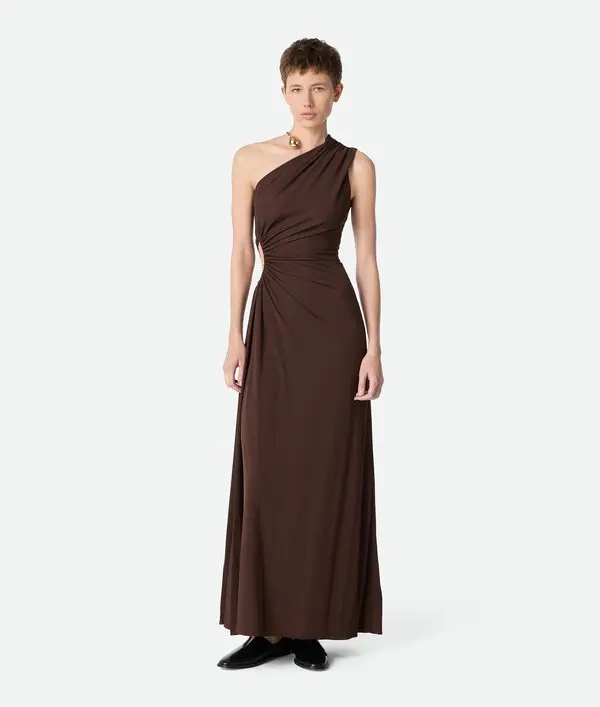 Bottega Veneta Crepe Viscose Jersey Long Dress