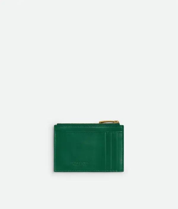 Bottega Veneta Intrecciato Zipped Card Case - Jungle