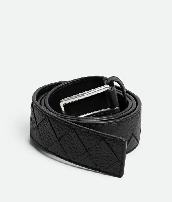 Bottega Veneta Intrecciato Belt - Black
