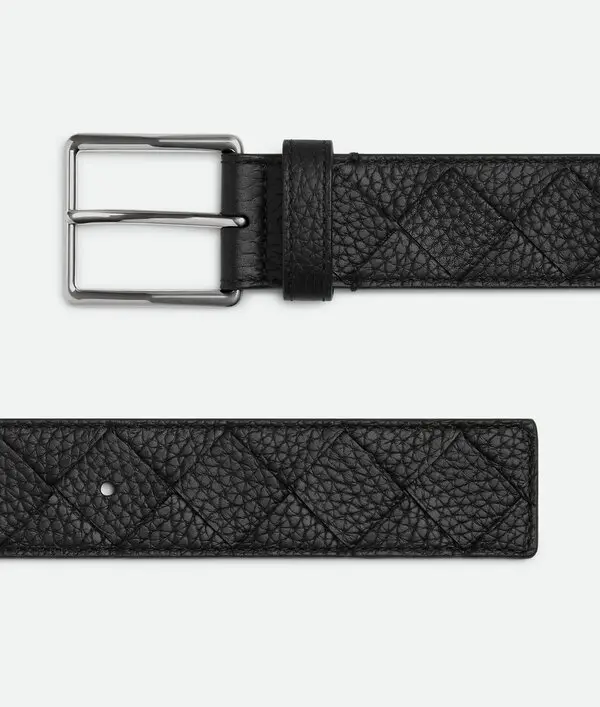 Bottega Veneta Intrecciato Belt - Black