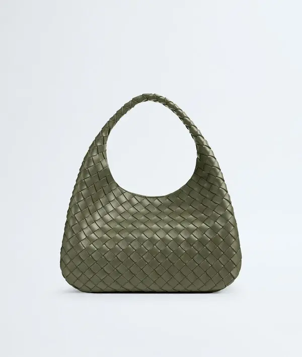 Bottega Veneta Intrecciato Leather Shoulder Bag - Pickle