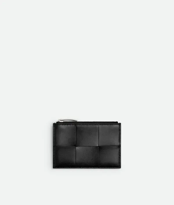 Bottega Veneta Cassette Zipped Card Case - Black