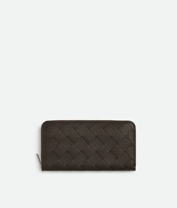 Bottega Veneta Intrecciato Zip Around Wallet - Fondant
