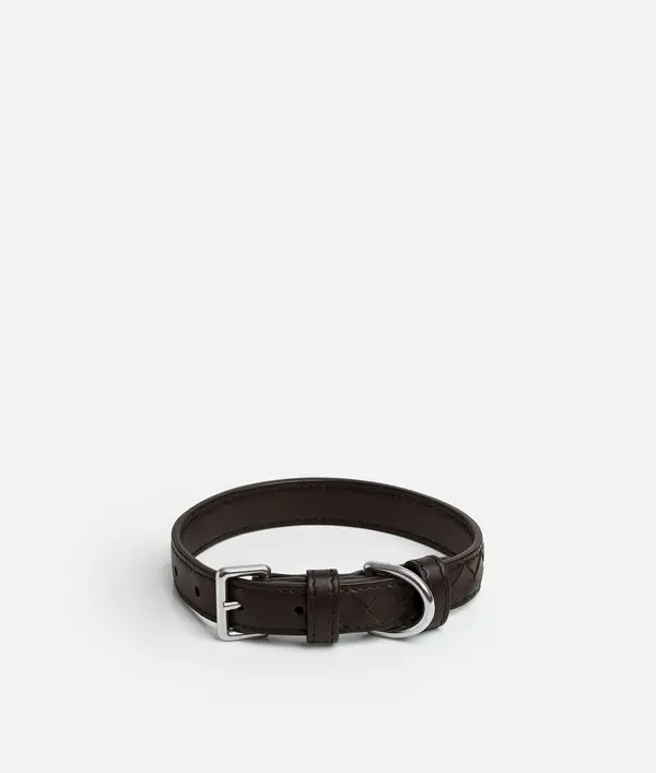 Bottega Veneta Small Intrecciato Dog Collar - Fondant