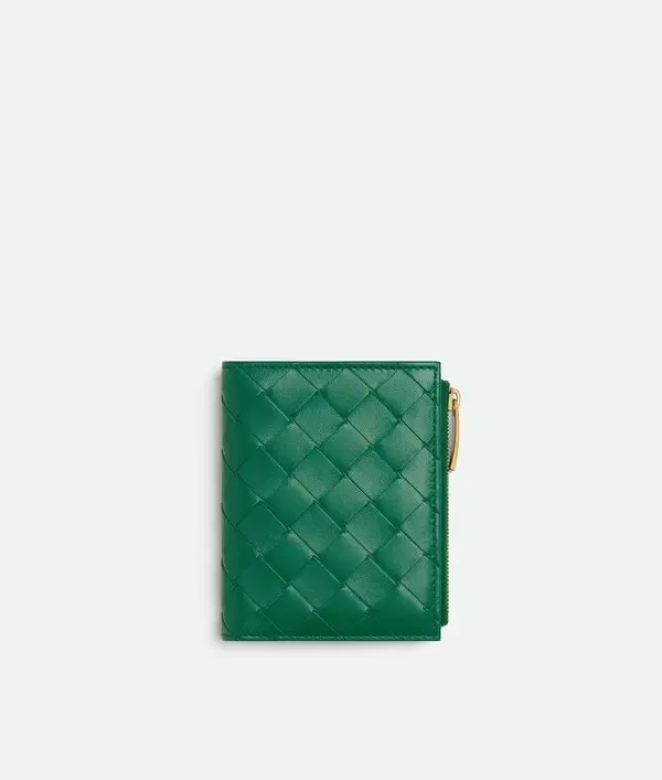 Bottega Veneta Intrecciato Small Bi-fold Wallet - Jungle