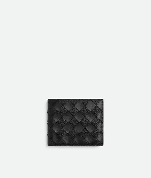 Bottega Veneta Intrecciato Bi-fold Wallet - Black