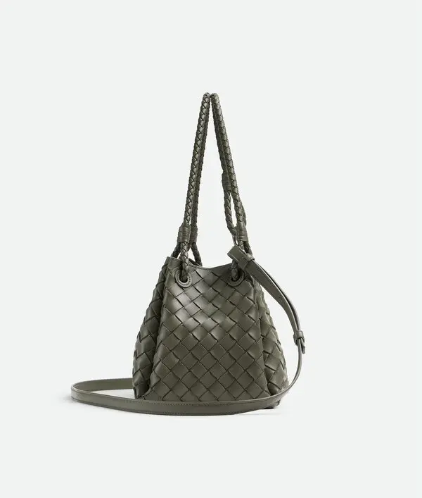 Bottega Veneta Intrecciato Leather Shoulder Bag - Pickle