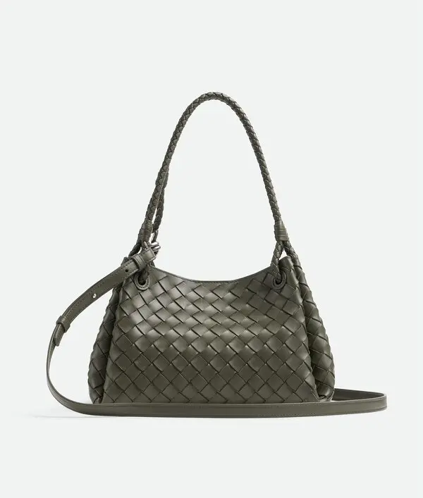 Bottega Veneta Intrecciato Leather Shoulder Bag - Pickle