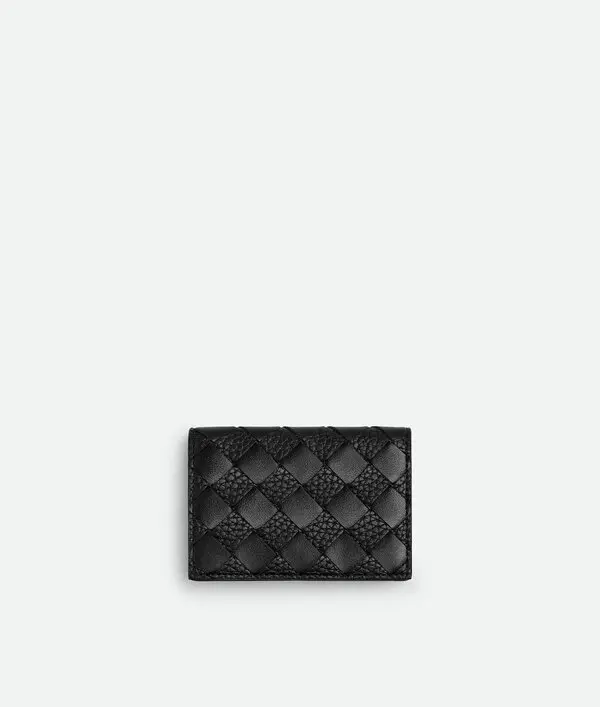 Bottega Veneta Intrecciato Business Card Case - Black