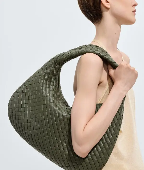 Bottega Veneta Padded Intrecciato Shoulder Bag - Pickle