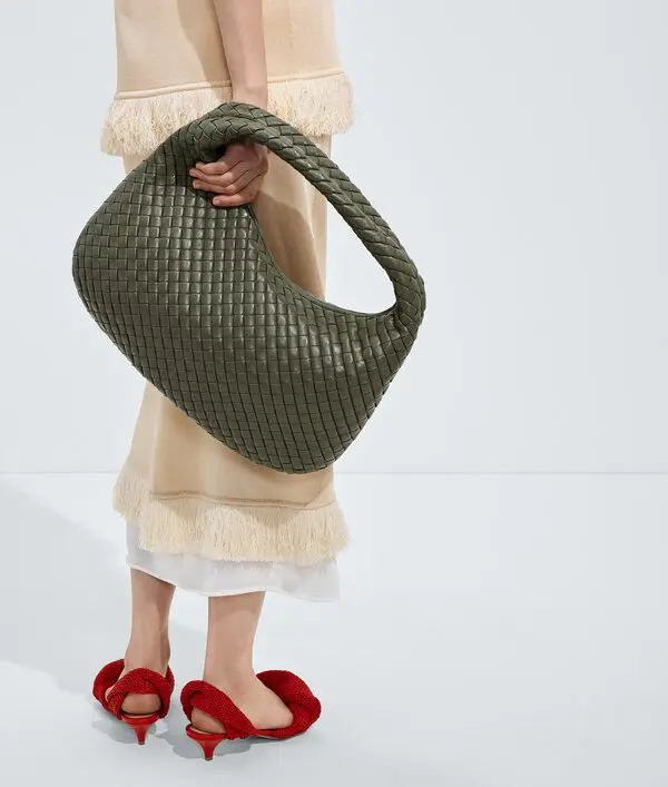Bottega Veneta Padded Intrecciato Shoulder Bag - Pickle