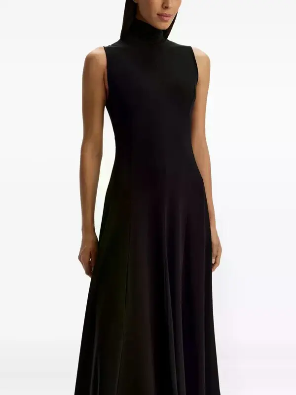 12 STOREEZ Turtleneck Maxi Dress - Black