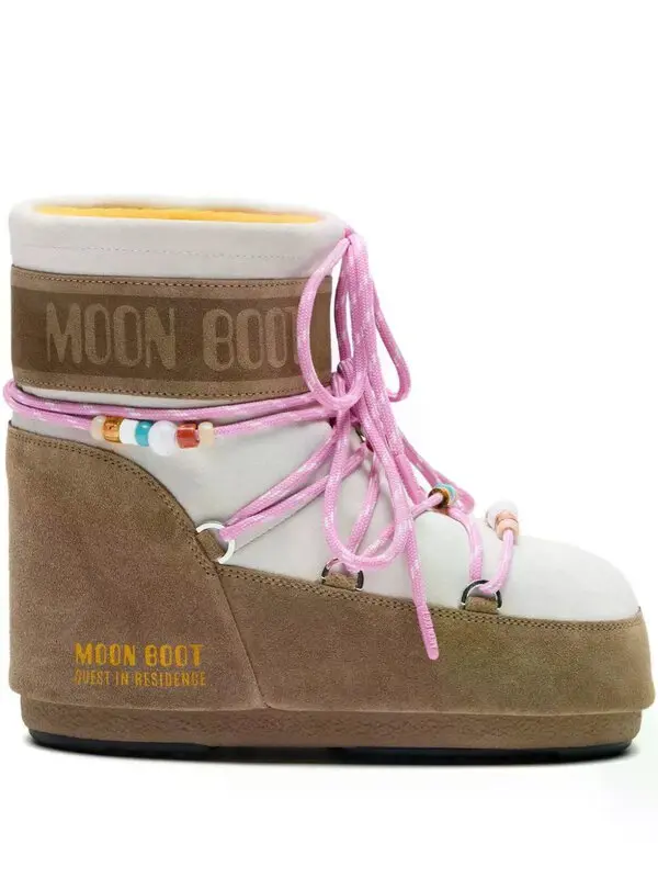 Moon Boot X Guest In Residence Icon Low Beaded Suede Boots