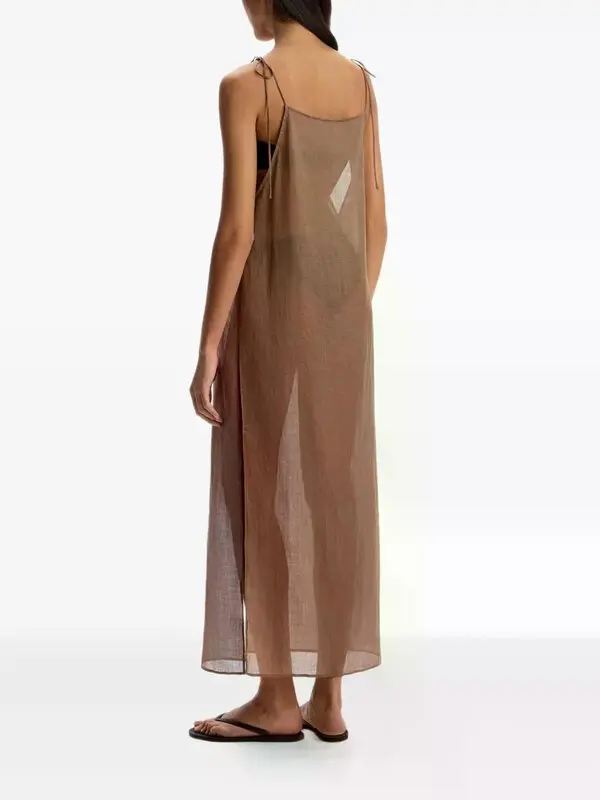 12 STOREEZ Tie-straps Dress - Brown