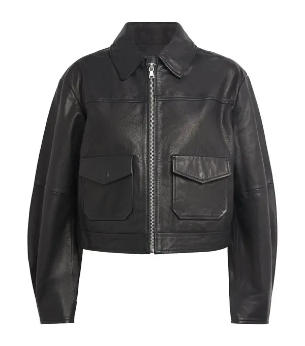 Paige Clyde Cropped Leather Jacket