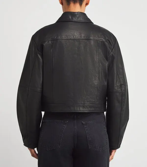 Paige Clyde Cropped Leather Jacket