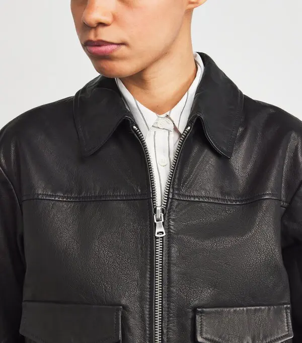 Paige Clyde Cropped Leather Jacket