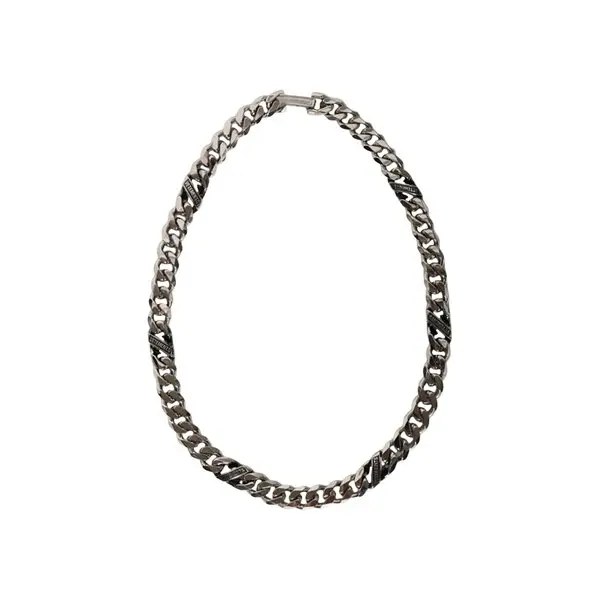 Vetements Logo Chain Necklace - Silver