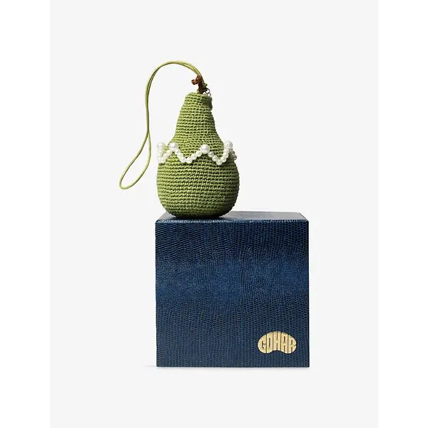 GOHAR WORLD Pear Crochet Bag Charm - Green