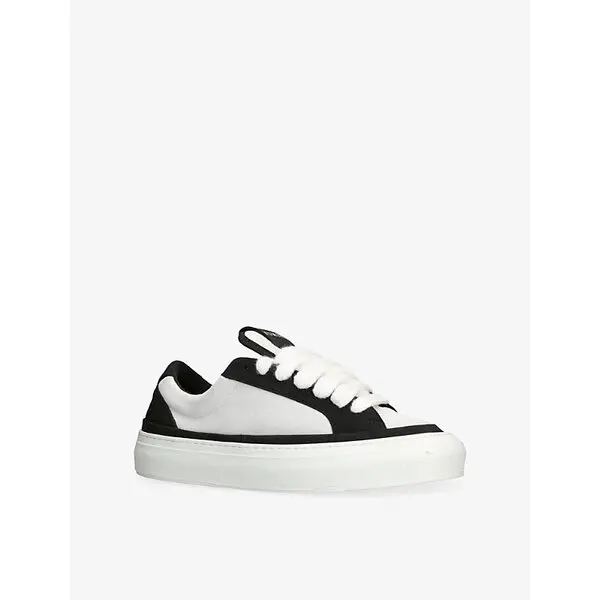 NUMERIS Athena Skate Suede Trainers - White/blk