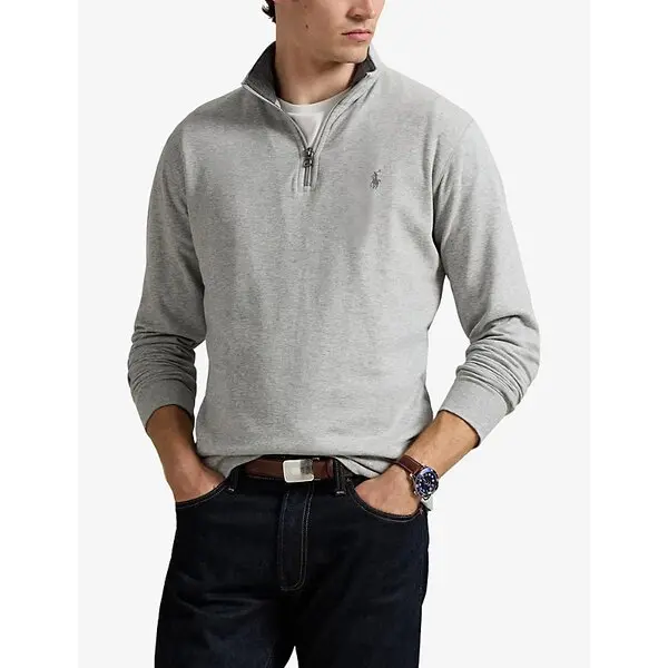 Polo Ralph Lauren Cotton-blend Half-zip Sweatshirt - Grey