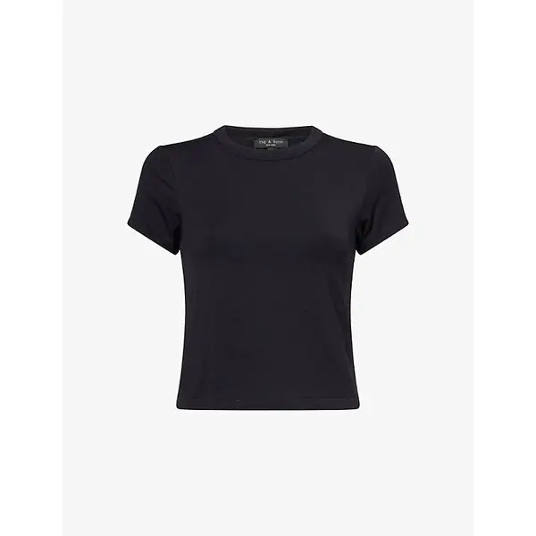 Rag & Bone Luca Baby Tee Modal-jersey Top - Black