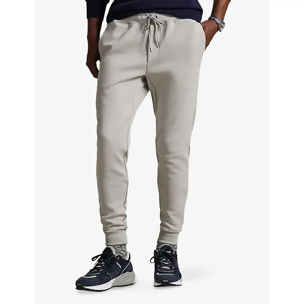 Polo Ralph Lauren Brand-embroidered Tapered-leg Cotton-blend Jogging Bottoms - Grey