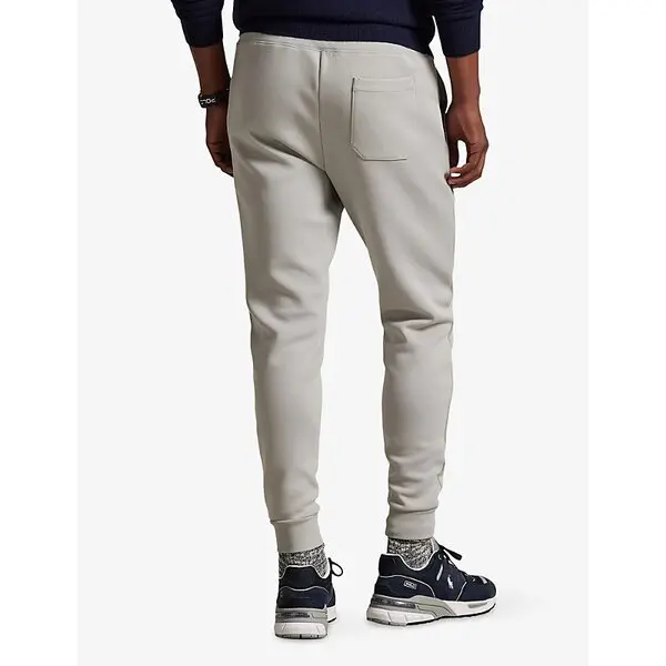 Polo Ralph Lauren Brand-embroidered Tapered-leg Cotton-blend Jogging Bottoms - Grey