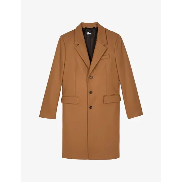 The Kooples Lapel Single-breasted Wool-blend Coat