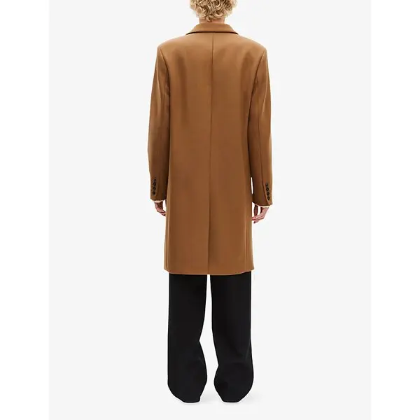The Kooples Lapel Single-breasted Wool-blend Coat