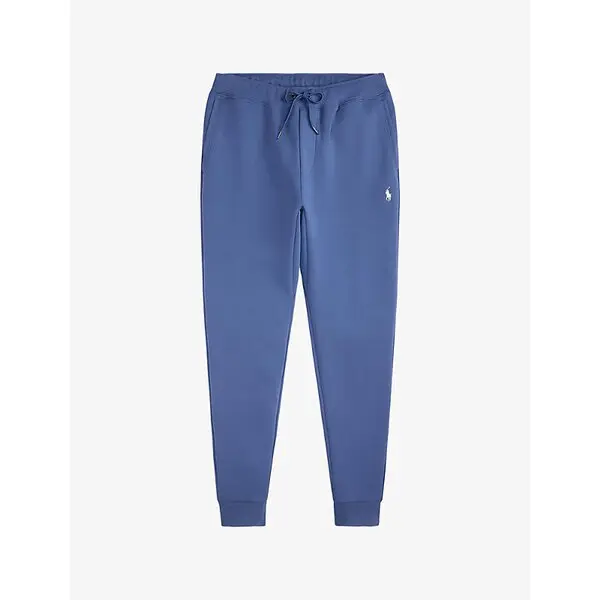 Polo Ralph Lauren Brand-embroidered Tapered-leg Cotton-blend Jogging Bottoms - Blue