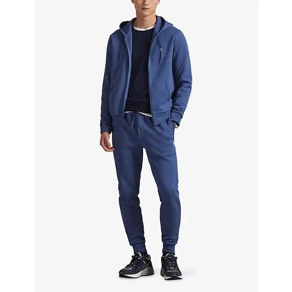 Polo Ralph Lauren Brand-embroidered Tapered-leg Cotton-blend Jogging Bottoms - Blue