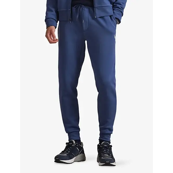 Polo Ralph Lauren Brand-embroidered Tapered-leg Cotton-blend Jogging Bottoms - Blue