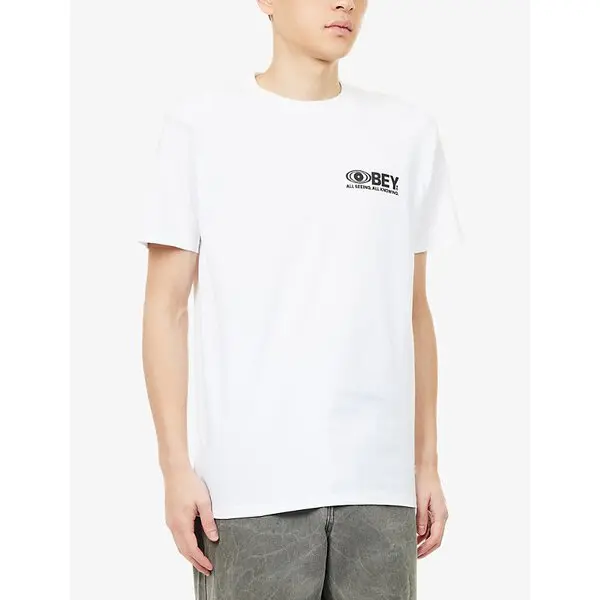 Obey All Seeing Short-sleeve Cotton T-shirt