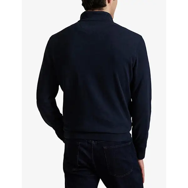 Polo Ralph Lauren Brand-embroidered Half-zip Cotton-blend Sweatshirt