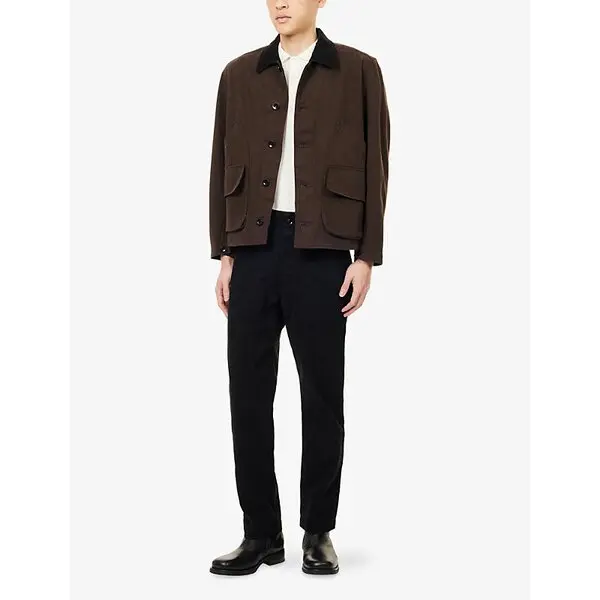 Citizens Of Humanity Hunter Flap-pocket Cotton Jacket - Dark Brown