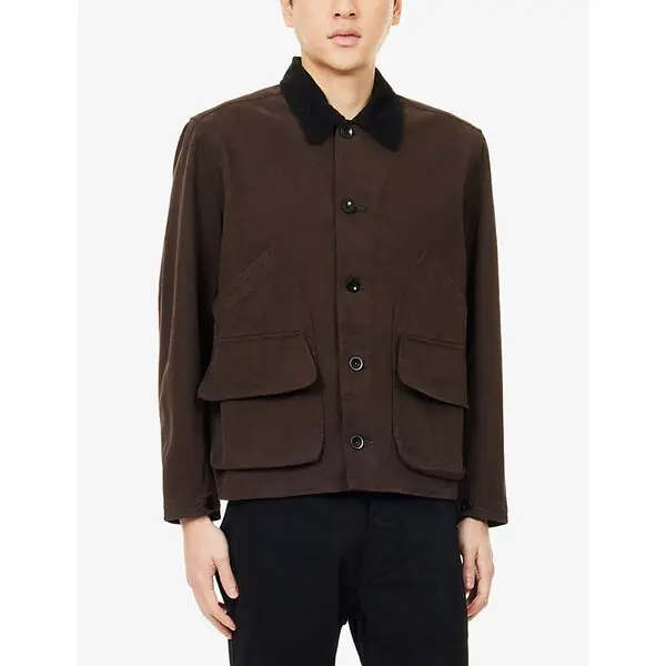 Citizens Of Humanity Hunter Flap-pocket Cotton Jacket - Dark Brown