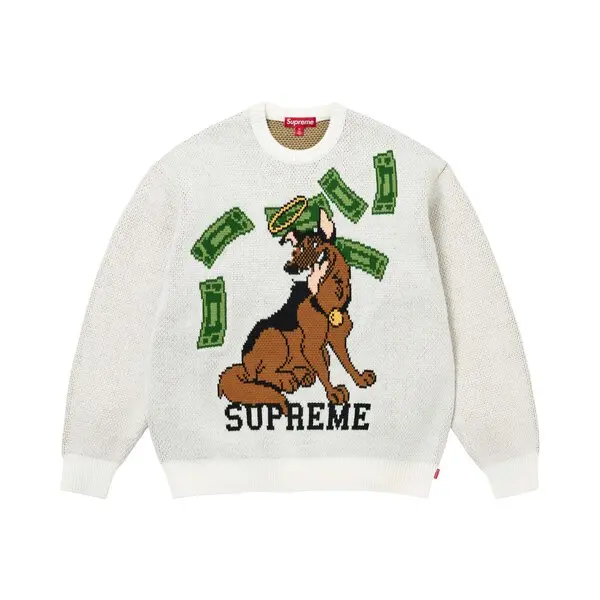 Supreme All Dogs Go To Heaven Sweater - White