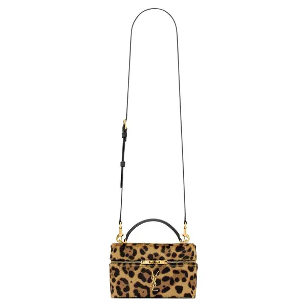 Saint Laurent Gaby Vanity In Leopard - Cream
